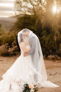 Chelsea's Glitter Ruffle Ballgown Wedding Dress - Strut Bridal Salon